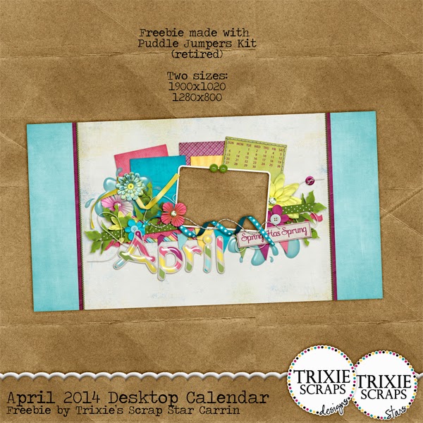 April Desktop Freebie - Trixie Scraps Designs
