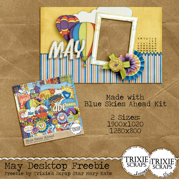 May Desktop Freebie - Trixie Scraps Designs