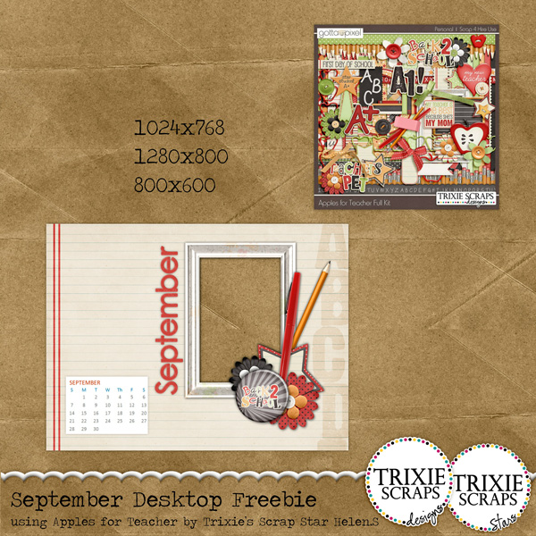 September Desktop Freebie - Trixie Scraps Designs