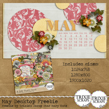 May Desktop Freebie - Trixie Scraps Designs